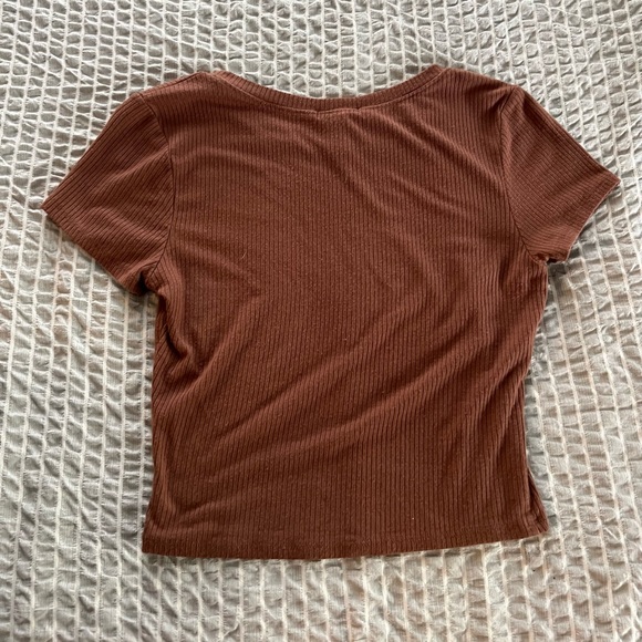 Bozzolo | Tops | Bozzolo Ribbed Short Sleeve Crop Top | Poshmark